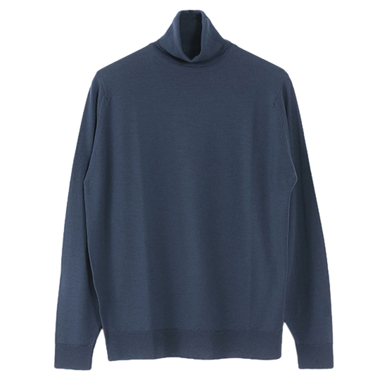 LEVINE（SMOKE BLUE・30G MERINO・タートルネック長袖・MODERN FIT・2024AW） | JOHN ...